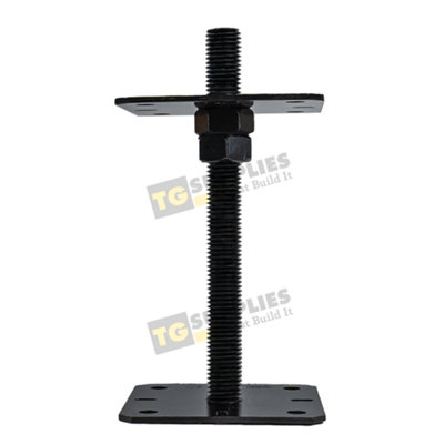 Single Premium Black Heavy Duty Galvanised Height Adjustable Pergola ...