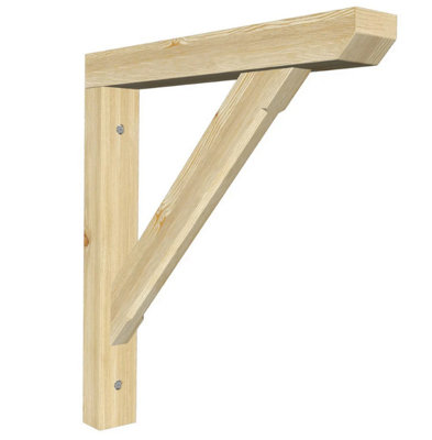 Single Premium Heavy Duty ELITE Timber Wooden Porch Gallows Bracket ...