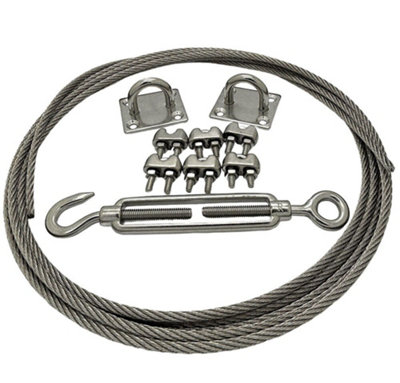 Single Run Stainless Steel Catenary Kit 2 - 15 Metre ( Wire Rope - Rope ...