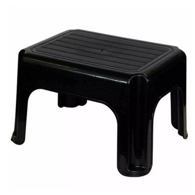 SINGLE STEP BLACK Plastic Step Up Stool Children Kids Toilet Potty Training Disability Aid Ladders