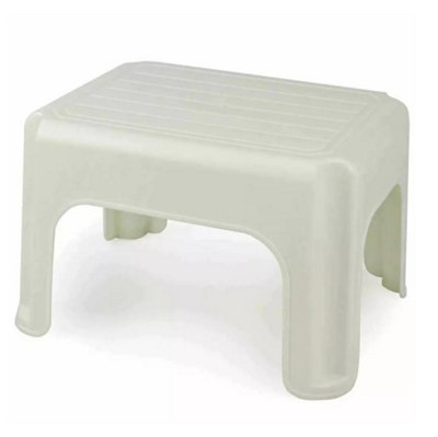 Single Step Cream Plastic Step Up Stool Children Kids Toilet Potty ...