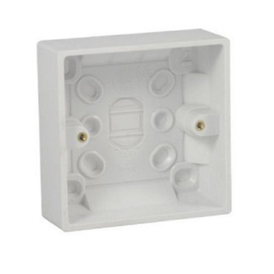 Single Wall Switch and Back Box Pattress. 1 Gang 2 Way Switched Electrical