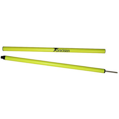 Single YELLOW 1.7m Spiked Boundary Poles Set Football Footwork Dribble Training | DIY at B&Q