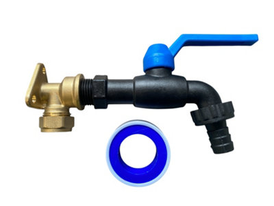 SingleOutlet Ultra Tough Nylon Garden Tap With Lever Handle +Brass 15mm ...