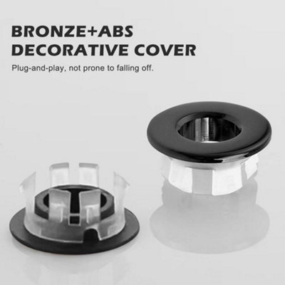 Sink Overflow Cover, Sink Overflow Ring, Black Brass Bath Overflow ...