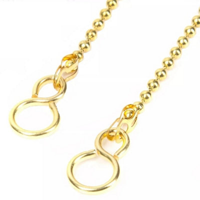 Sink Plug Chain with S Hook 12" Brass Ball Chain for Kitchen & Bathroom ...