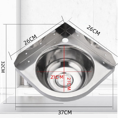 SINK with LEVER TAPS Stainless Steel HAND WASH BASIN Waste, Plug & Trap