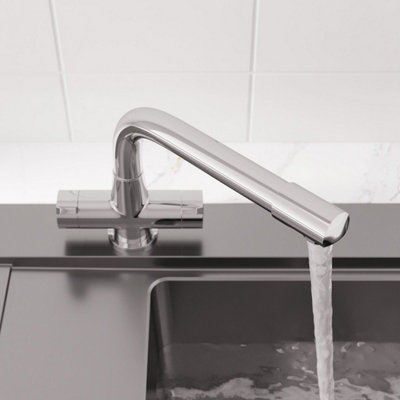 Sinkoro Modern Mono Kitchen Sink Mixer Tap Swivel Spout Chrome Twin ...