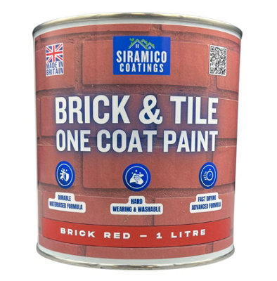Siramico Coatings - Brick & Tile Paint - Matt - Brick Red - 1 Litres