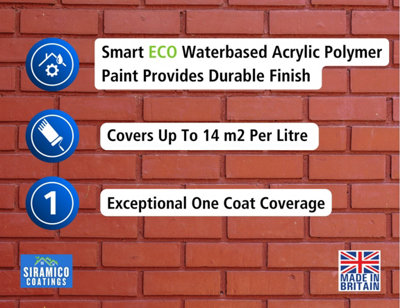 Siramico Coatings - Brick & Tile Paint - Matt - Brick Red - 1 Litres