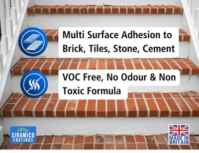 Siramico Coatings - Brick & Tile Paint - Matt - Brick Red - 1 Litres