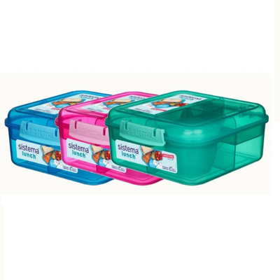 Sistema Blue Bento Lunch Box 1.25L - BPA-Free, Multi-Compartment Design ...