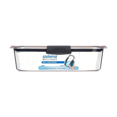 Sistema Brilliance Large Rectangle Container 2L with Lid - BPA-Free ...