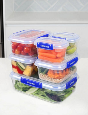 Sistema Klip It Plus 6 Piece Food Storage Airtight Easy Locking Leak ...