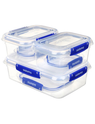 Sistema Klip It Plus 6 Piece Food Storage Airtight Easy Locking Leak ...