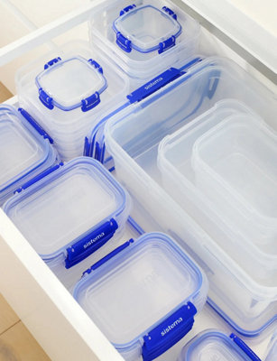 Sistema Klip It Plus 6 Piece Food Storage Airtight Easy Locking Leak ...