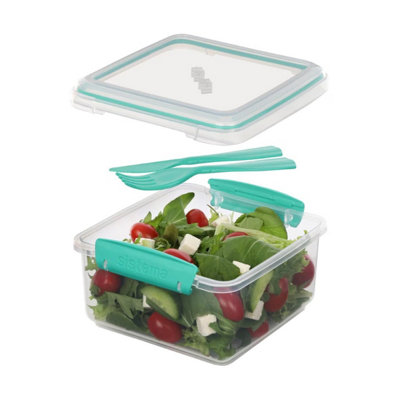 Sistema Lunch Plus TO GO 1.2L with Cutlery - Clear Container with ...