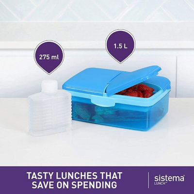 Sistema Slimline Quaddie Lunch Box 1.5L (6 Pack) - Assorted Colours ...