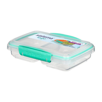 Sistema Small Split TO GO Food Storage Container 350ml - Turquoise ...