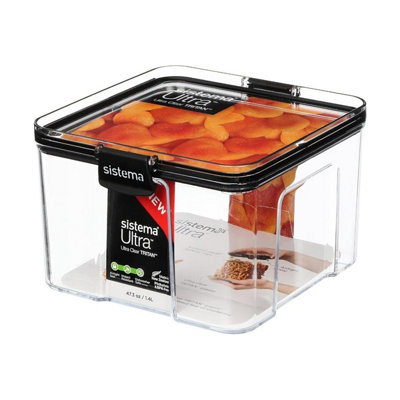Sistema Ultra Square 1.4L Food Container - BPA-Free Plastic for Safe ...
