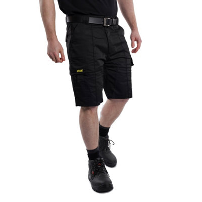 Site King Mens Black Combat Cargo Work Shorts (W32)
