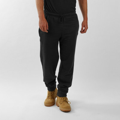 Site King Mens Black Work Fleece Jogging Bottoms (S)