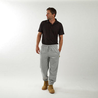 Site King Mens Black Work Fleece Jogging Bottoms (S)