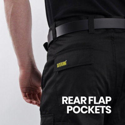 Site King Mens Navy Combat Cargo Work Shorts (W34)
