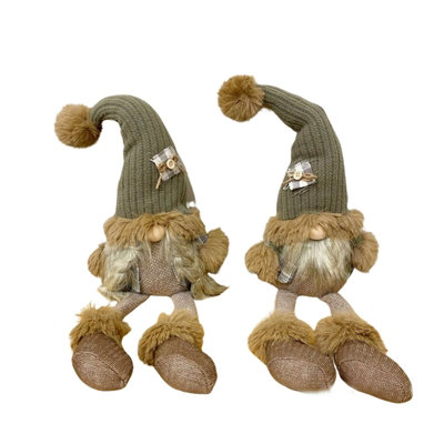 Sitting Mr & Mrs Santa Gonks W