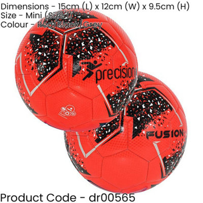Size 1 Mini Training Football - RED/BLACK At Home Keep Up Control ...
