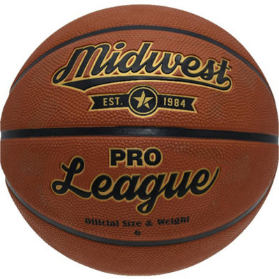 Size 7 Pro League Basketball Ball - Rubber High Grip Cover Deep Channel ...