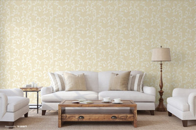 SK Filson Gold Acanthus Scroll Wallpaper