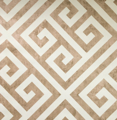 SK Filson Gold Greek Key Wallpaper at B&Q