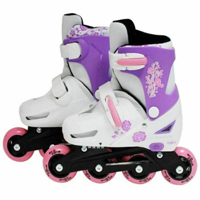 Sk8 Zone Girls Pink Roller Blades Inline Skates Adjustable Size Pro ...