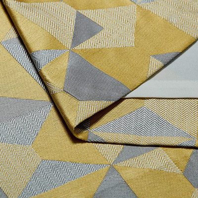Skandi Geometric Jacquard Fully Lined Eyelet Curtains