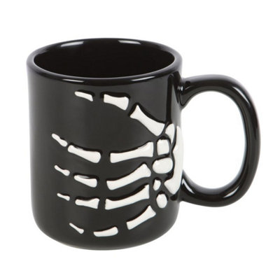 Skeleton Hand Mug - 350ml Cozy Coffee Cup, Unique Skeleton Design