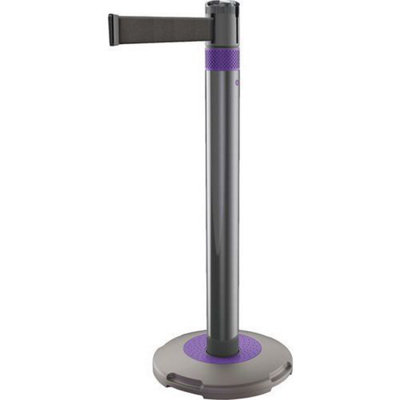 Skipper Q Indoor Barrier System - Purple Trim & Grey Tape