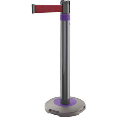 Skipper Q Indoor Barrier System - Purple Trim & Red Tape