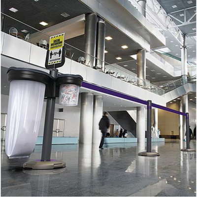 Skipper Q Indoor Barrier System - Purple Trim & Red Tape