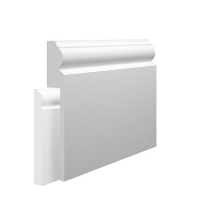 Skirting World 324 MDF Skirting Board Cover - 170mm x 25mm x 3050mm, Primed