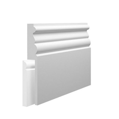 Skirting World Athens MDF Skirting Board Cover - 170mm x 25mm x 4200mm ...