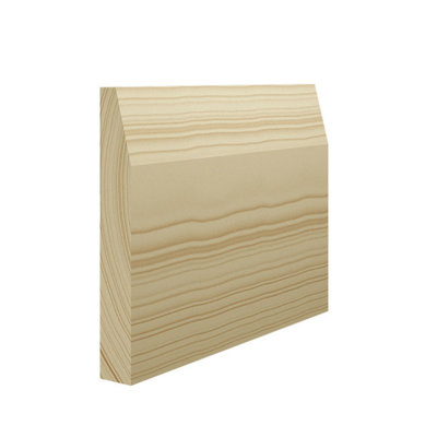 Skirting World Chamfer Pine Skirting Board - 94mm x 21mm x 3000mm, Unprimed