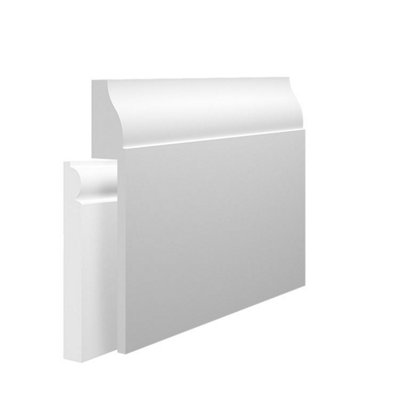 Skirting World Lambs Tongue 2 MDF Skirting Board Cover - 170mm x 25mm x ...