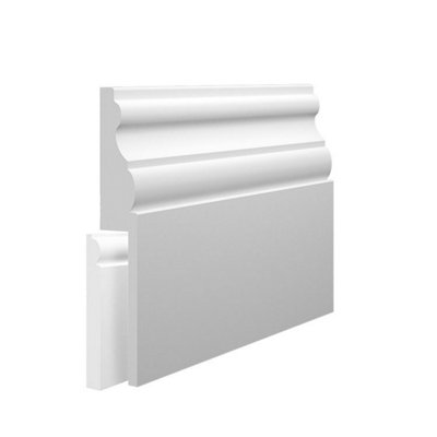 Skirting World Madrid MDF Skirting Board Cover - 250mm x 25mm x 4200mm ...