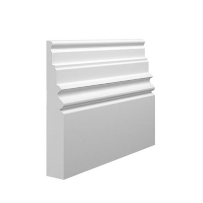 Skirting World Monarch 2 MDF Skirting Board - 95mm x 25mm x 4200mm ...
