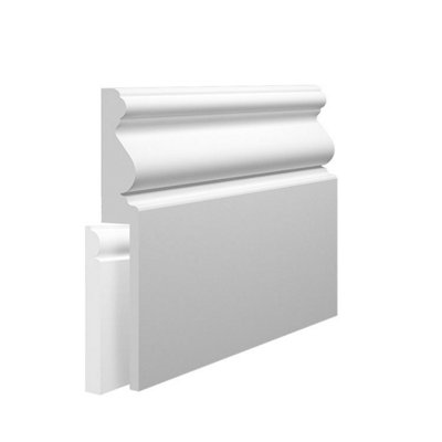 Skirting World Paris MDF Skirting Board Cover - 165mm x 25mm x 4200mm ...