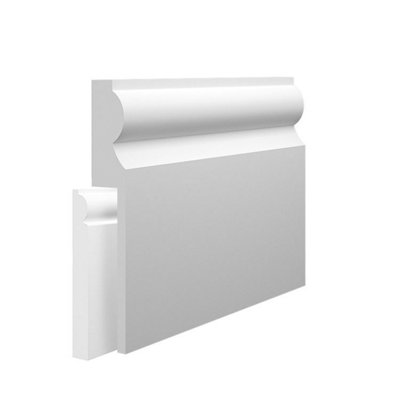 Skirting World Torus Type 2 MDF Skirting Board Cover - 145mm x 25mm x ...