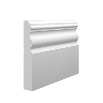 Skirting World Vienna MDF Skirting Board - 220mm x 25mm x 4200mm ...