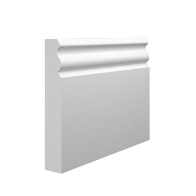 Skirting World Vintage 2 MDF Skirting Board - 220mm x 25mm x 4200mm ...