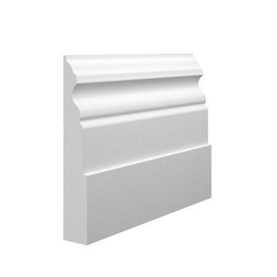 Skirting World Warwick MDF Skirting Board - 220mm x 25mm x 4200mm ...